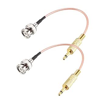 TA-VIGOR RG316 RF Coaxial Cable - 2pcs 15CM/0.5Ft RG316 Coaxial Cable 50 Ohm with BNC Male to 3 ...