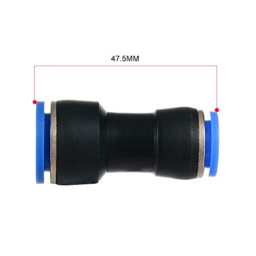 Snapklik.com : Metalwork Plastic Push To Connect Straight Union Pipe ...