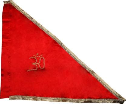 GUG Red OM Flag Jhanda Outdoor Flag/smallSize Jhanda/Jhanda for Temple ...
