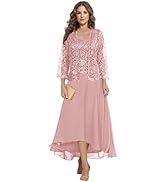 FEOLATE Women High Low Mother of The Bride Dresses for Wedding Tea ...