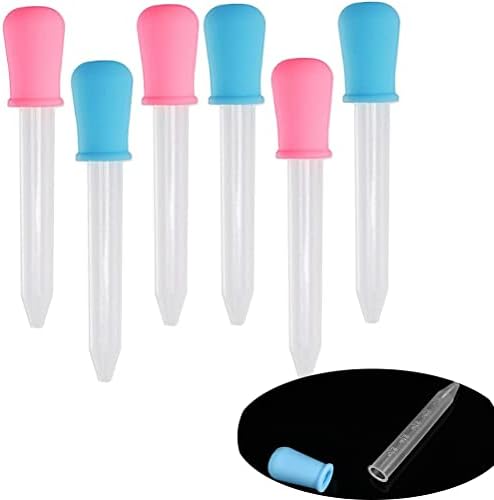 6 Pcs Pippets Dropper, 5 ML Mini Silicone Pipettes Plastic Pipets for ...