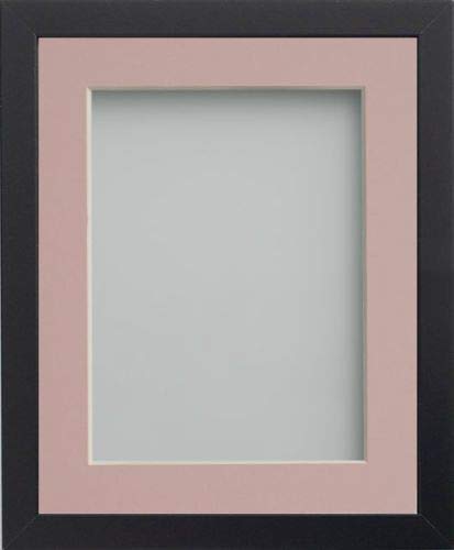 Frame Company Allington Black Photo Frame with Pink Mount, 8x8 for 5x5 ...
