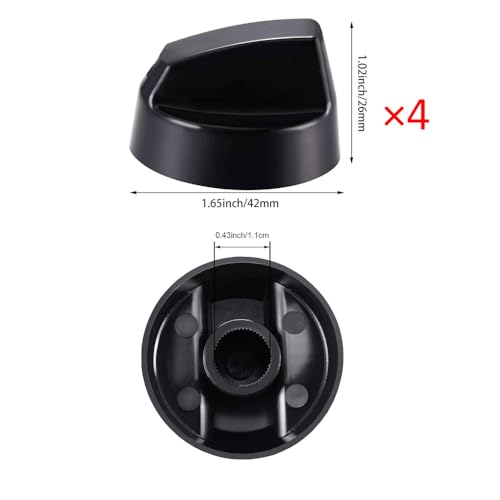 4-Pack Universal Oven/Stove/Range Control Knobs Replacement Kit with 12 ...