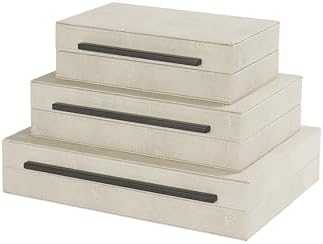 Amazon.com: Generic Sagala Set of 2 Ivory Shagreen Decorative Boxes ...