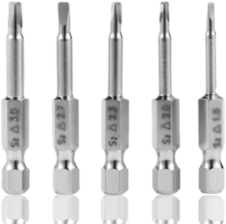 5 Pieces Magnetic Triangle Head Screwdriver Bits 1/ 4" Hex Shank ...