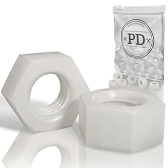 Plastic nut PA / nylon nut, polyamide hexagon, DIN 555, colour natural ...