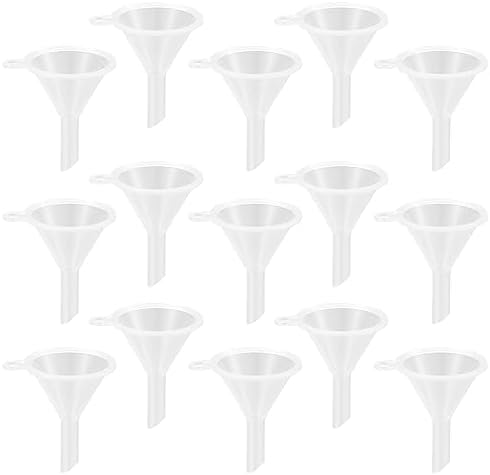 15 Pcs Funnels Set, Plastic Small Funnels, Mini Funnels, Travel Clear ...