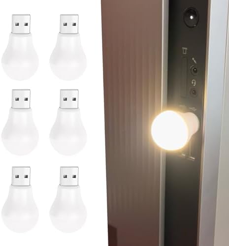 Vagocom 6Pack USB Night Light,LED Plug in Night Light,Mini USB Light ...