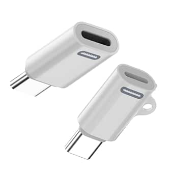 Amazon.com: cablecc 2pcs/Set Male to Female 27W Power 480Mbps USB-C Type C to 8P Data Adapter ...