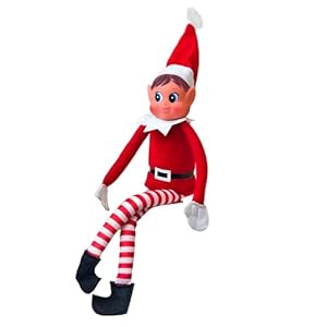 Glow Set of 2 Naughty Little Xmas Elves - Playful Elf Figure with Soft ...