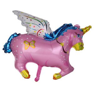 Pink Flying Horse Pony Foil Balloon for Carnival Birthday Farmyard ...