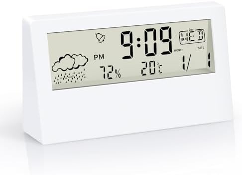 Amazon.com: Desk Clock, Digital Alarm Clock, Transparent Modern Design ...