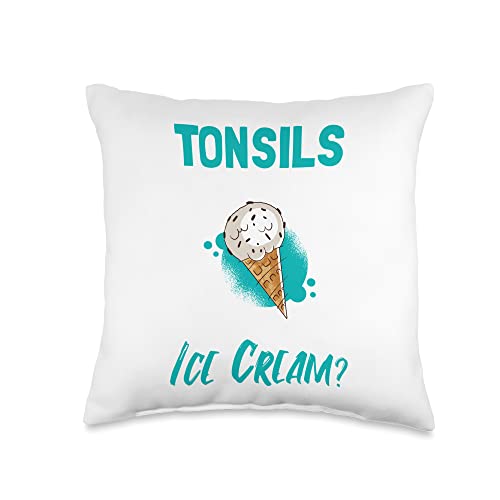 Tonsil Surgery Tonsillectomy Recovery Tonsils Ice Cream Throw - Want It All