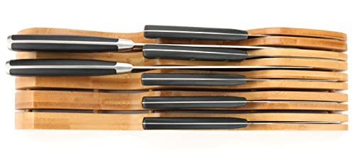 Snapklik.com : ROYALHOUSE Bamboo Knife Block Holder, 9 Knives Dock, In ...