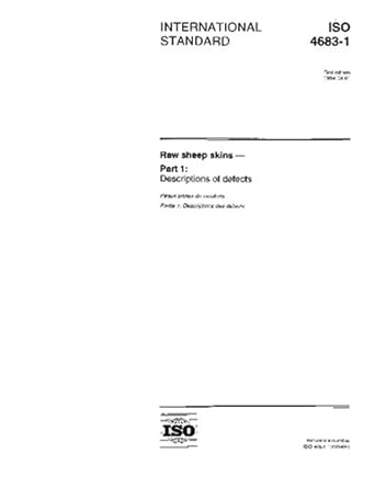 ISO 4683-1:1998, Raw sheep skins - Part 1: Descriptions of defects | Amazon.com.br