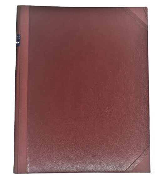 ATISHAY Big Register - 43cm x 34 cm - Red Half Canvas PVC Binding (220 ...