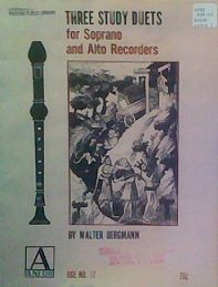 Amazon.com: Three Study Duets for Soprano and Alto Recorders: Books