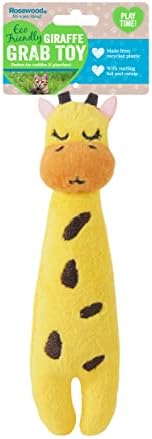 Rosewood Eco-Friendly Giraffe Plush Cat Toy - Grab & Play, Made from ...