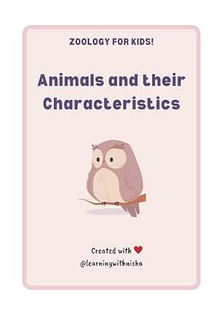 Animals and their Characteristics (English Edition) eBook : M, Nisha ...