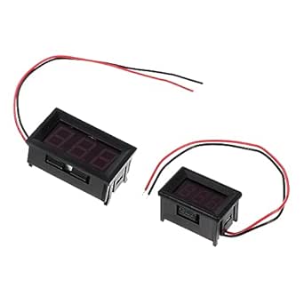 Amazon.co.jp: CHILDWEET 2pcs Voltmeter Motorcycle Battery Monitor ...