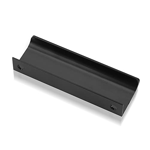 Snapklik.com : Modern Cabinet Finger Pulls Black Edge Drawer Handles 3 ...