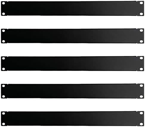1U Blank Panel Rack Mount Spacer Filler Panel 19" Black Rack Blanking Blind Panel for Server ...