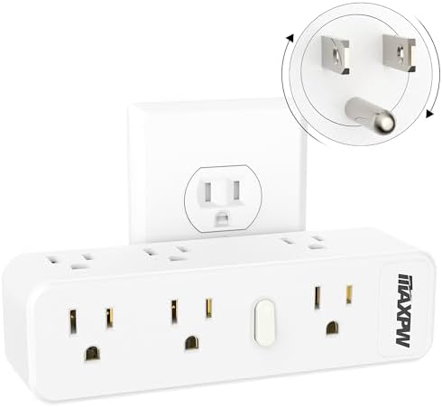 Surge Protector Outlet Splitter with 360° Rotating Plug, Multi Plug ...