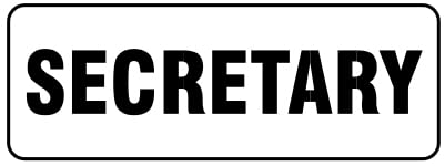 Safety Signs | secretary white bg Foam Board fixed Waterproof Sticker ...