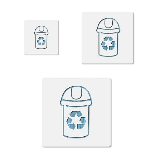 Amazon.com: Recycle Bin Trash Can Sustainable, quality mylar stencil ...