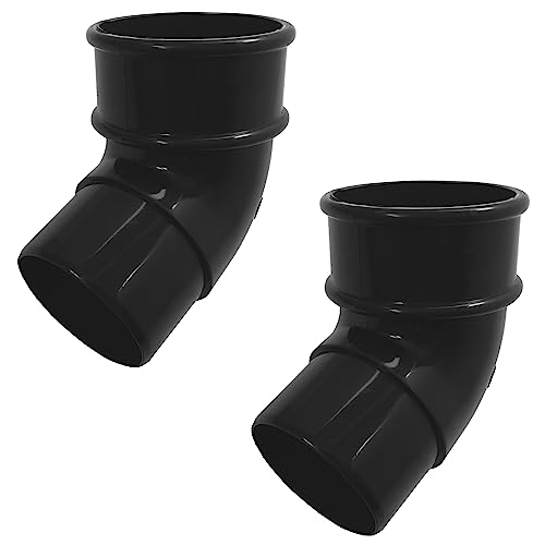 Pipestation 68mm Round Gutter Pipe Fittings 2 Pack | Guttering Downpipe ...