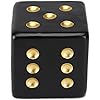 Amazon.com: BRABUD Resin Jumbo Dice Decor Black & Gold Dice Statue ...