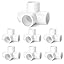 Amazon.com: 3/4 inch PVC Fitting 3-Way, 6-Pack Tee Elbow Connectors ...