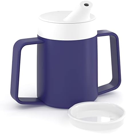 JFA Supplies 2 Handles 165ml Blue Adult Drinking Mug/Drinking Cup/Sippy Cup/Non Spill Cup ...
