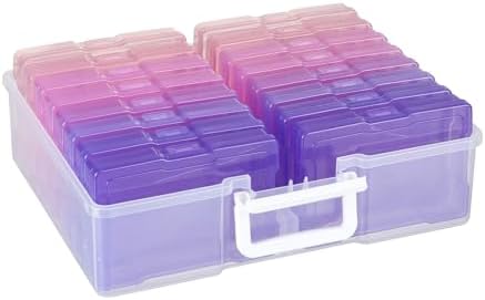 Amazon.com: Rainbow Plastic Photo & Craft Keeper Box by Simply Tidy ...