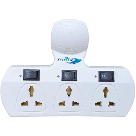 Buy IONIX 250 Volts Multiplug Plug Multi pin Plug 3 pin Socket, Adapter ...