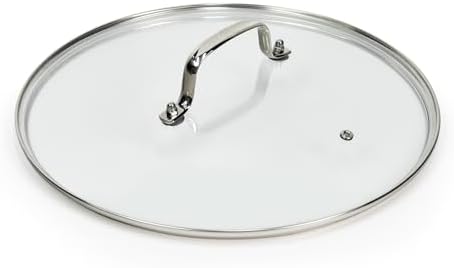 Amazon.com: 12 IN Glass Lid with Stainless steel handle for Frying Pan ...