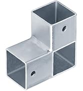 Amazon.com: YIDU69Q 12 Pcs 1" Square Tube Fittings-2 Way Connector, L ...