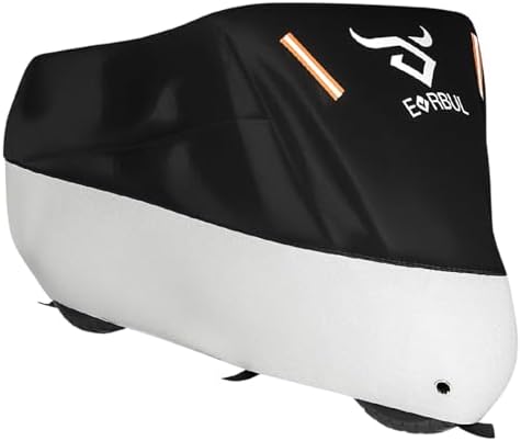 Amazon.com: EVRBUL Motorcycle Cover Waterproof Outdoor All Seasons ...