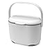 Addis 515631 2.5 Litre Kitchen Compost Caddy, White/Grey, 2.5L : Amazon ...