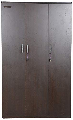 Mehidpurwala Engineered Wood 3-Door Wardrobe (Walnut Finish) : Amazon ...