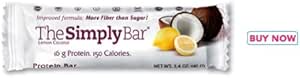 Amazon.com: THE SIMPLY BAR The Simply Bar Lemon Coconut 15 bars ...