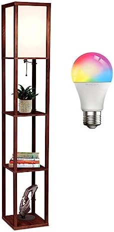 Brightech Maxwell with One Extra Smart LED Light Bulb - Modern Shelf ...