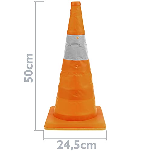 PrimeMatik – Traffic cone with signaling reflector and 50 cm folding ...
