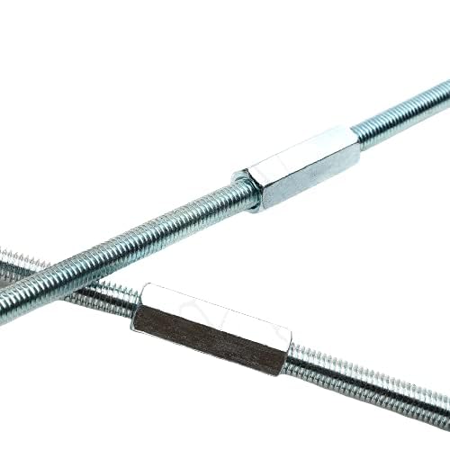 STAREKX Long Rod Nut Hex Coupling Nuts, Zinc Plated Bolt Extender ...