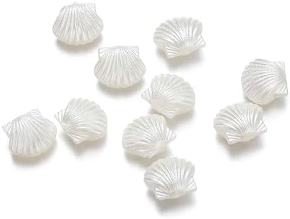 Amazon.com: 30pcs Acrylic Clam Shell Tiny Spacer Beads Pastel White ...