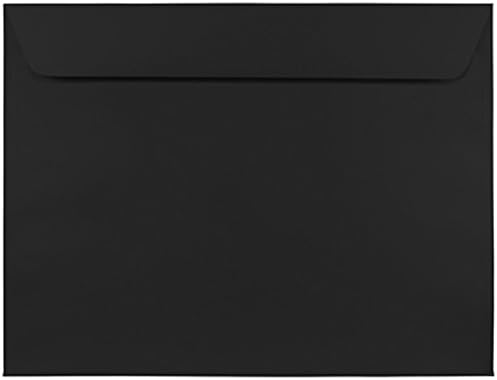 Amazon.com : JAM PAPER 9 x 12 Booklet Premium Envelopes - Smooth Black ...