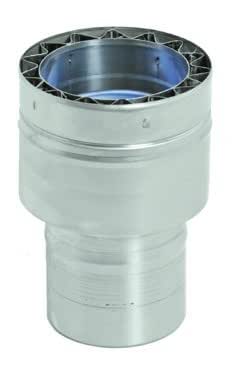 Stainless Steel Single to Double Wall Adapter for 7 Inch Vent Pipe ...