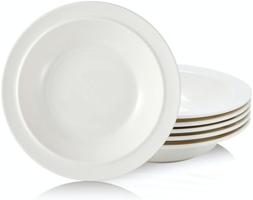 9-inch Porcelain Dinner Plate Set of 6 - Microwave, Oven and Dishwasher ...
