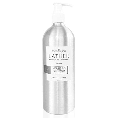 Amazon.com: Lather Natural Hand & Body Wash - Lavender Basil 16oz ...