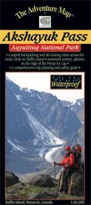 Akshayuk Pass Hiking Map, Auyuittuq National Park, Baffin Island ...